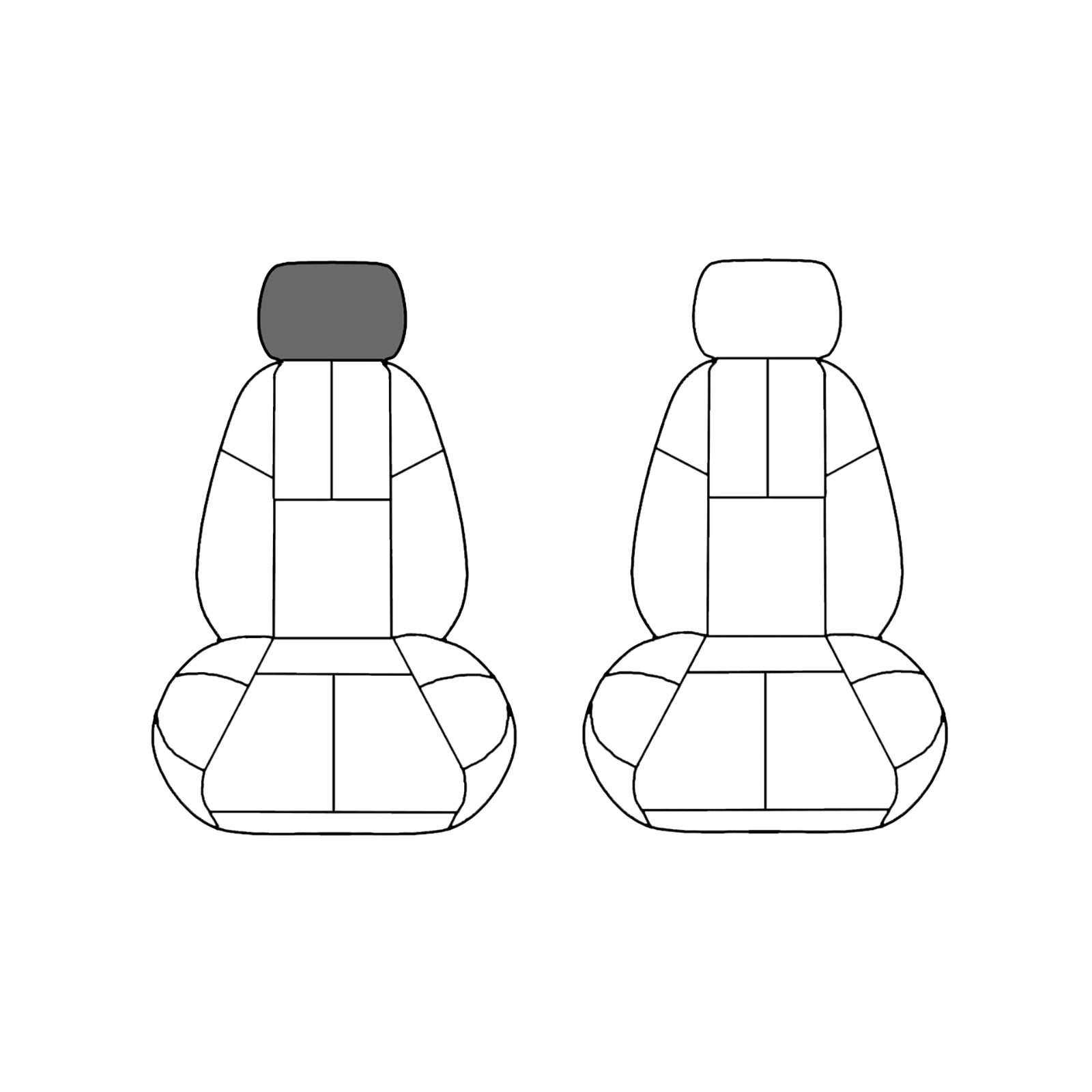 2015 - 2018 GMC Yukon SLT - Front Row Passenger Side Headrest Cover ...